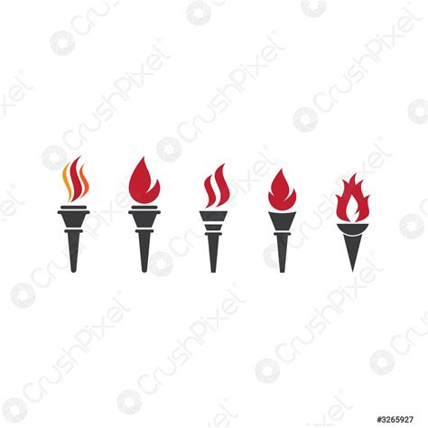Torch Logo Vector Stock Vector 3265927 Crushpixel