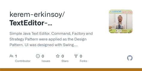 github kerem erkinsoy texteditor withdesignpatterns simple java text editor command factory