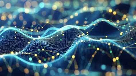 Exploring Intricate Wave Patterns Illuminated By Vibrant Lights In A Dynamic Digital Landscape