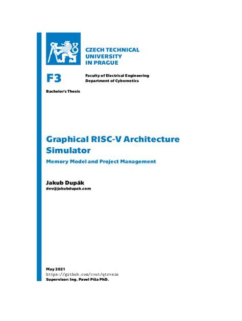 Fillable Online Dspace Cvut Graphical RISC V Architecture Simulator Bachelor S Thesis Fax Email