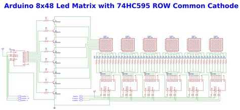 Arduino 8x48 Led Matrix With 74hc595 Row Common Cathode V1 Resources