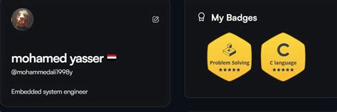 Mohamed Yasser On Linkedin Embeddedsystems Hackerrank Proplemsolving Goldenbadge C