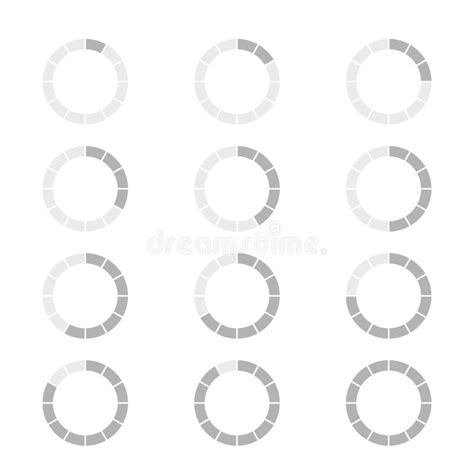 Loading Progress Bar Circle Shape Loading White Background Vector Illustration Stock