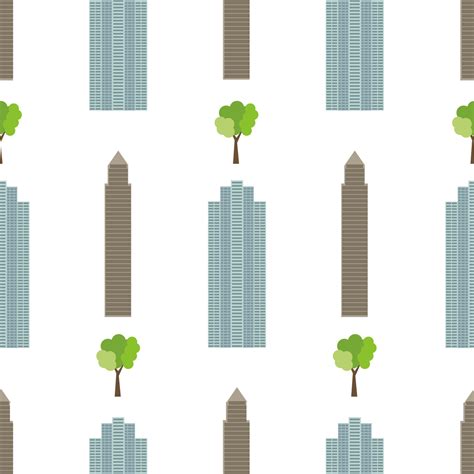 Fundo De Cidade Sem Costura Com Casas Modernas E árvores Verdes