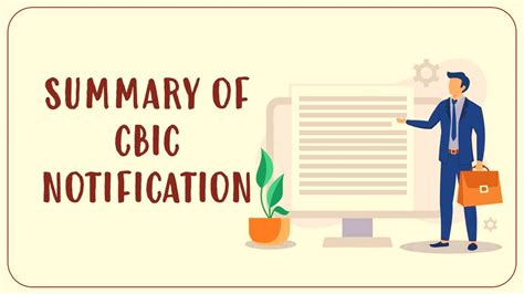 Summary Of CBIC Notification Dated