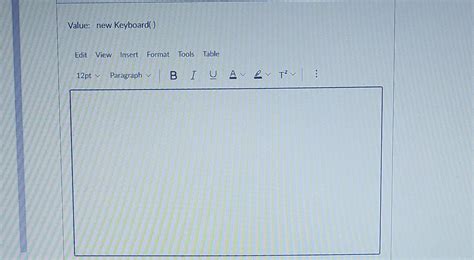 Solved Value New Keyboard Edit View Insert Format Tools Chegg Com