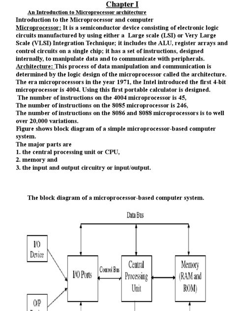 chap i microprocessor pdf central processing unit computer data storage