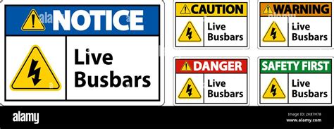 Symbol Live Busbars Sign On White Background Stock Vector Image Art Alamy