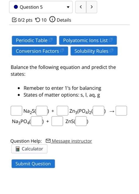 Solved Balance The Following Equation And Predict The
