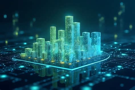 Data Visualization Insights Digital Environment 3d Charts Urban Cityscape Futuristic Design