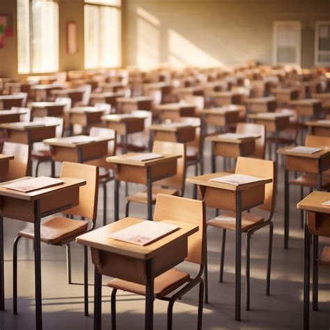 Premium Ai Image Empty College Classroom In University