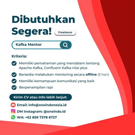 One Indonesia On Linkedin Apachekafka Confluentkafka Jobvacancy