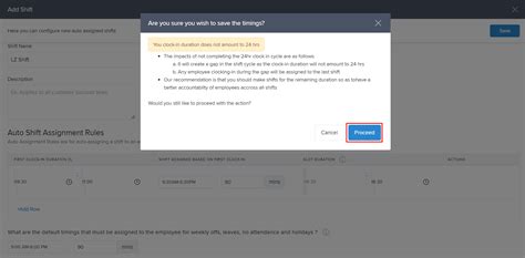 creating auto shift assignment