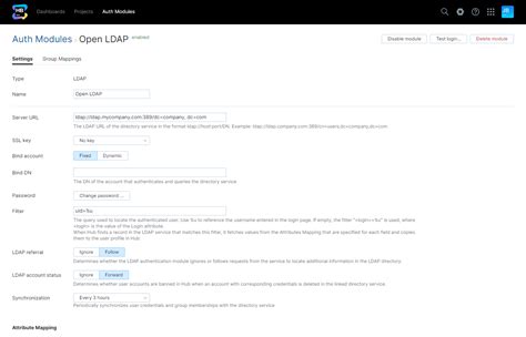 OpenLDAP Auth Module Hub