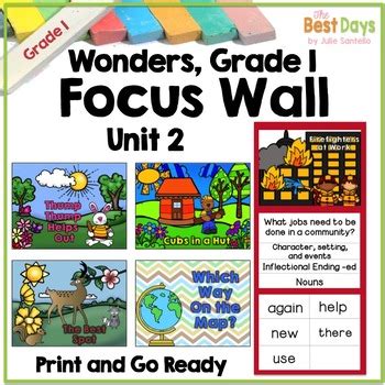 Wonders Reading Grade 1 Focus Wall Unit 2 Tpt