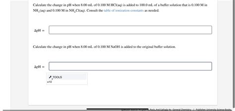 Calculate The Change In PH When ML Of Chegg Com