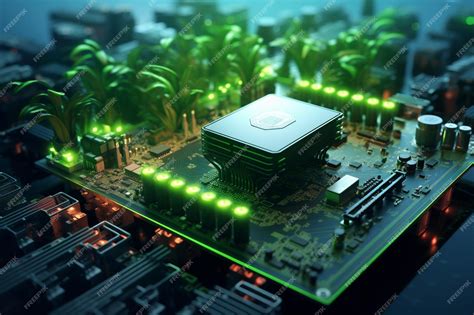 Premium Ai Image Science Circuit Microprocessor Background Cpu Computing Electronic Digital