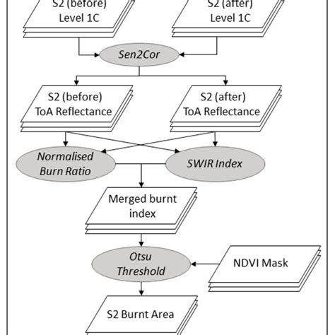 the sentinel 2a processing workflow for burnt area mapping s2