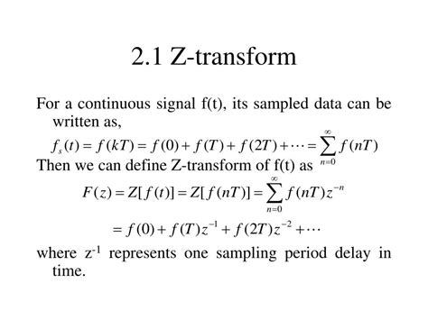 Ppt 2 Z Transform And Theorem Powerpoint Presentation Free Download Id 411374