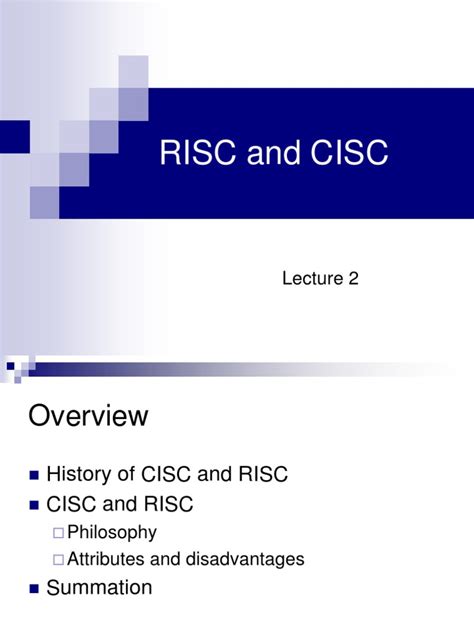 Risc And Cisc Pdf Instruction Set Central Processing Unit