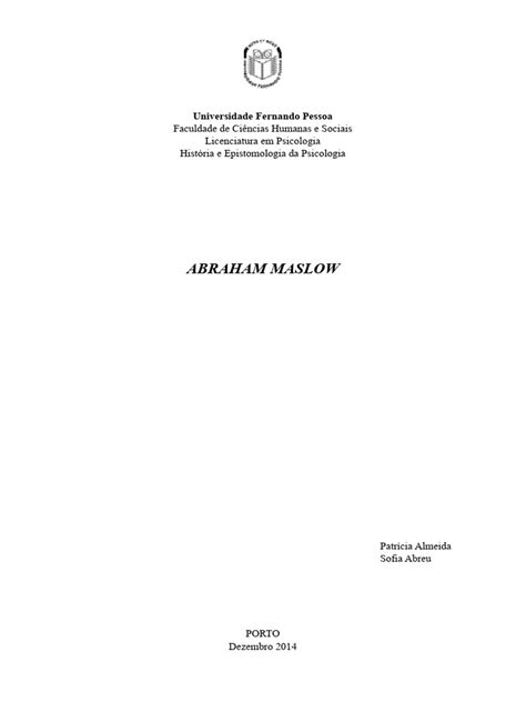 Biografia Abraham Maslow Pdf Motivação Motivacional