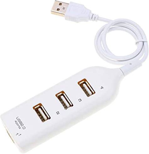 Mini USB 2 0 Hi Speed 4 Port USB Hub Splitter Hub PC Portable Hard Drives White Buy Best