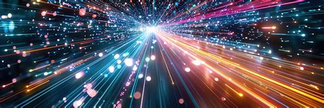 Dynamic Data Display Streams Of Data Flow Through A Digital Network Symbolizing Interconnected