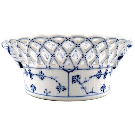 Royal Copenhagen Blue Fluted Full Lace Fruit Bowl At 1stdibs