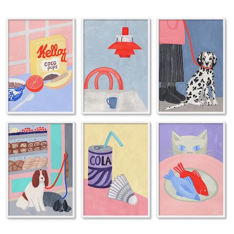 꽃 풍경 정물 일러스트 24종 아트 포스터 카페 거실 인테리어그림액자