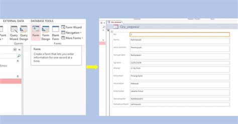 Mudah Belajar Ms Access MsAccess Membuat Form Tampilan