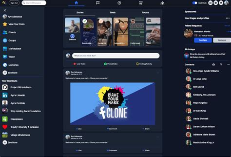 Github Ayocodessfacebook Clone Functional Nextjs Firebase Tailwind