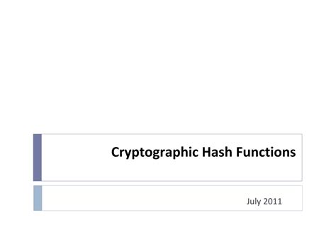 Hash Crypto Ppt