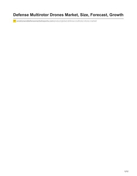 PPT Global Defense Multirotor Drone Market PowerPoint Presentation Free Download ID 12691583