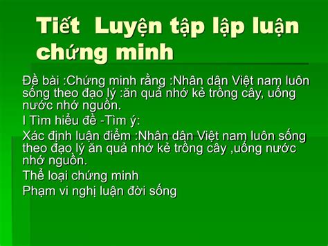 PPT Tiết Luyện tập lập luận chứng minh PowerPoint Presentation ID 5871668
