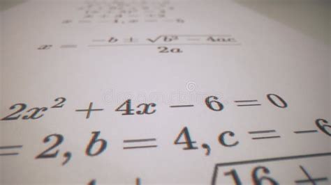 Mathematical Equations On Paper For Educational Use Stock Footage Video Of Math Material