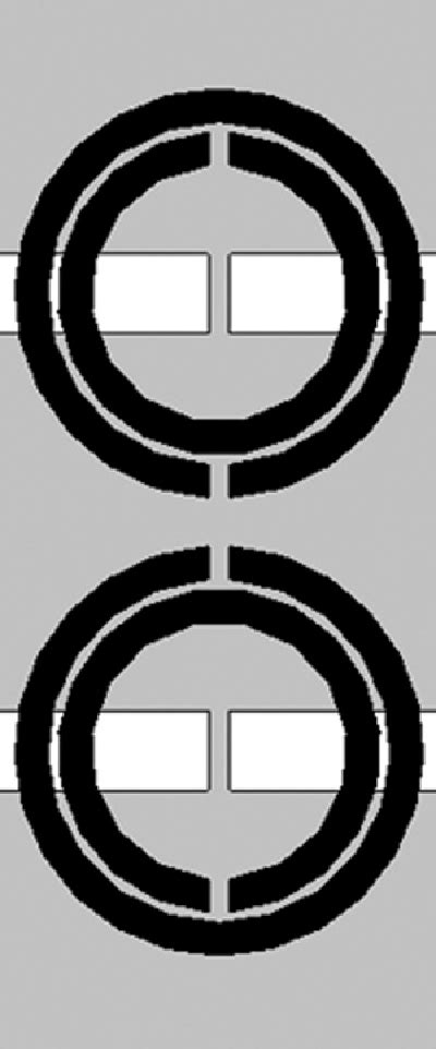 Figure 1 From Composite Right Left Handed Coplanar Waveguides Loaded With Split Ring Resonators