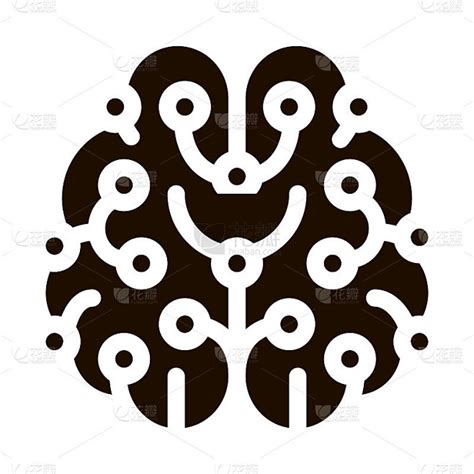人工智能脑矢量符号图标