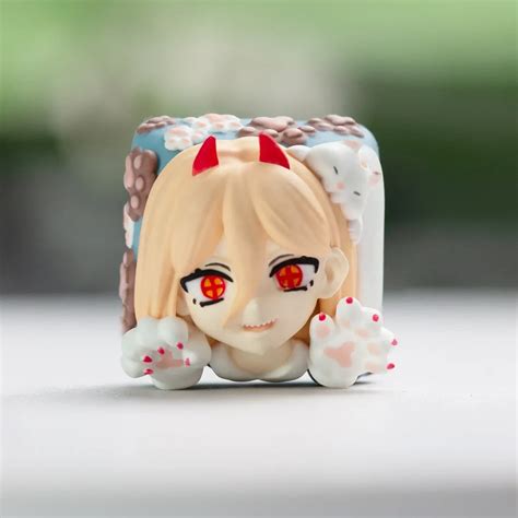 Chainsaw Man Keycap Handcrafted Power Resin Custom Keycap
