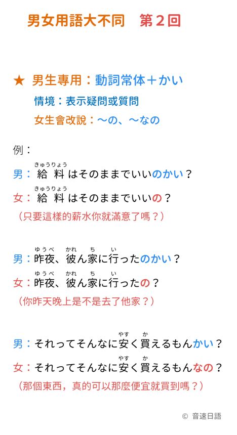 日文・男女用語大不同・第2回 音速語言學習日語