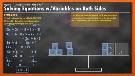 Solving Equations W Variables On Both Sides Ppt Download