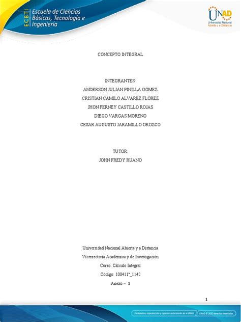 Tarea 1 El Concepto De Integral Pdf Integral Cálculo
