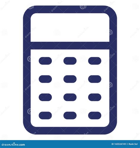 Adding Machine Isolated Vector With Outline Icon Which Can Easily Modify Or Edit 向量例证 插画 包括有