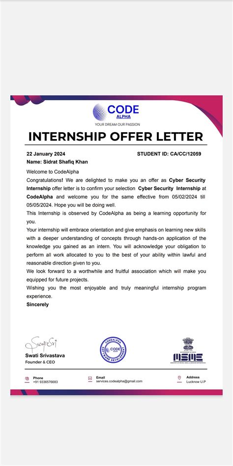 sidrat khan on linkedin codealpha codealphainternship cybersecurity