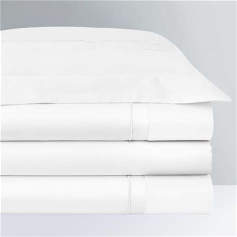 Yves Delorme Lutece Blanc Modern Classic White Cotton Duvet Cover Twin