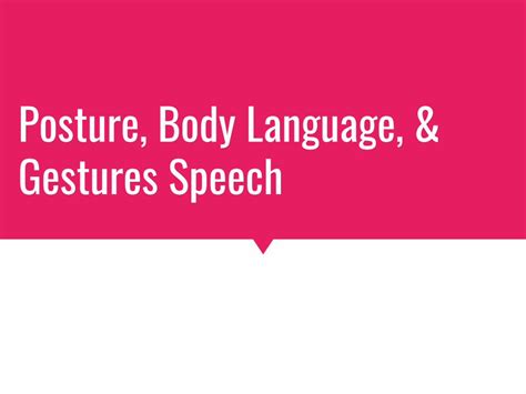 pdf gestures speech posture body language body language is non