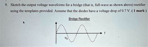 9 Sketch The Output Voltage Waveforms For A Bridge That Is Full Wave As Shown Above