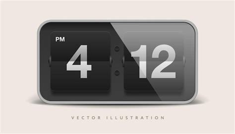 Premium Vector Digital Flap Clock Flips Clock Black Scoreboard