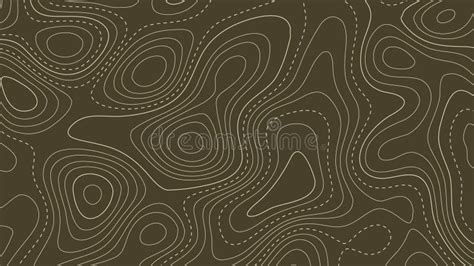 Dark Brown Terrain Contour Design Background Stock Illustration