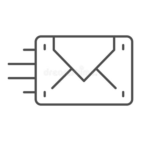Sending Mail Flat Icon Sending A Letter Vector Illustration Isolated On White Stock Vector