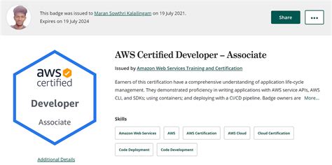 How I Passed Aws Certified Developer Associate Exam By Maran Sowthri Kalailingam Towards Aws